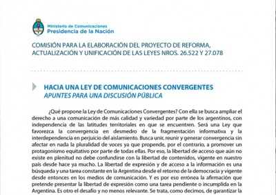 Primera declaración de la Comisión Redactora de la Nueva Ley de ...