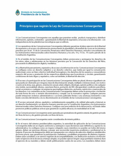 La Comisión Redactora presentó los 17 principios de la nueva ley - ENACOM